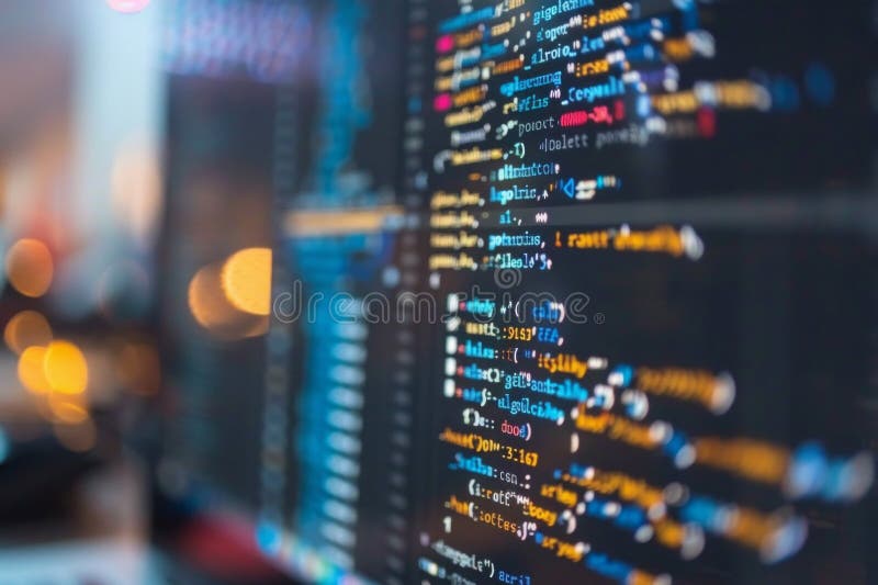 Abstract Programming Code Software Developers And Computer Scripts Stock Image Image Of