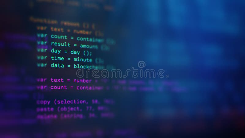 Programming Code Abstract Technology Background of Software Developer and Computer Script Stock ...