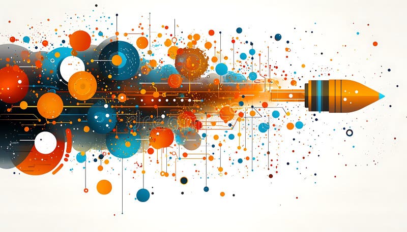Abstract Projectile Art Against Neutral Background Stock Image - Image ...