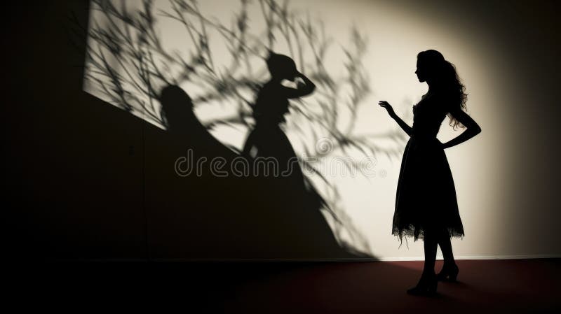 Abstract Projection on Screen on Theatre - Theatre Off Shadows. Stock ...