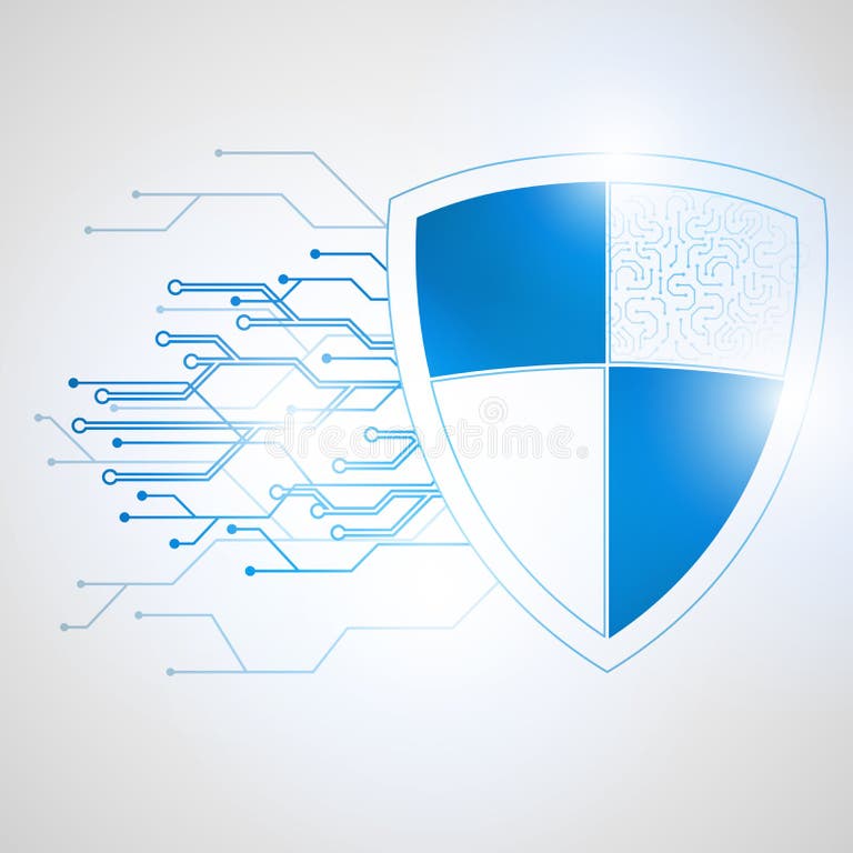 Abstract Protection Concept of Digital and Technological Stock Vector ...