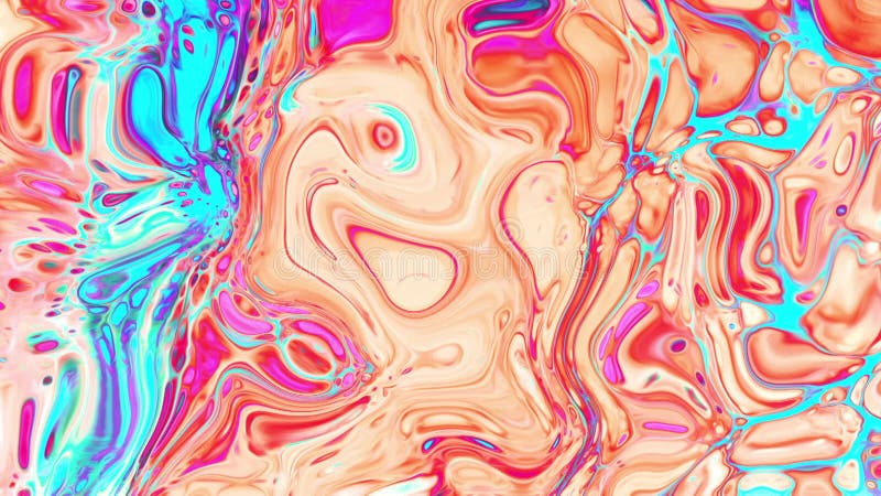 Psychedelic Animation in Abstract Style on Colorful Background ...