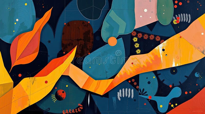 Abstract Psychedelic Art Modern Painting. Abstract Decorative Texture ...