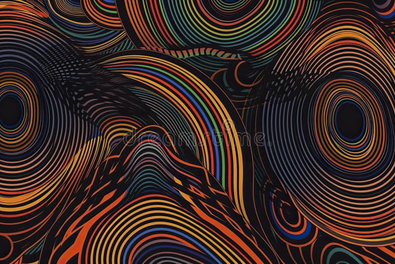 Abstract Psychedelic Background with Circles and Lines of Various ... Abstract Psychedelic Background with Circles and Lines of Various ...