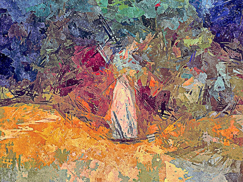 Abstract Psychedelic Background Computer Stylization of Oil Strokes of ...