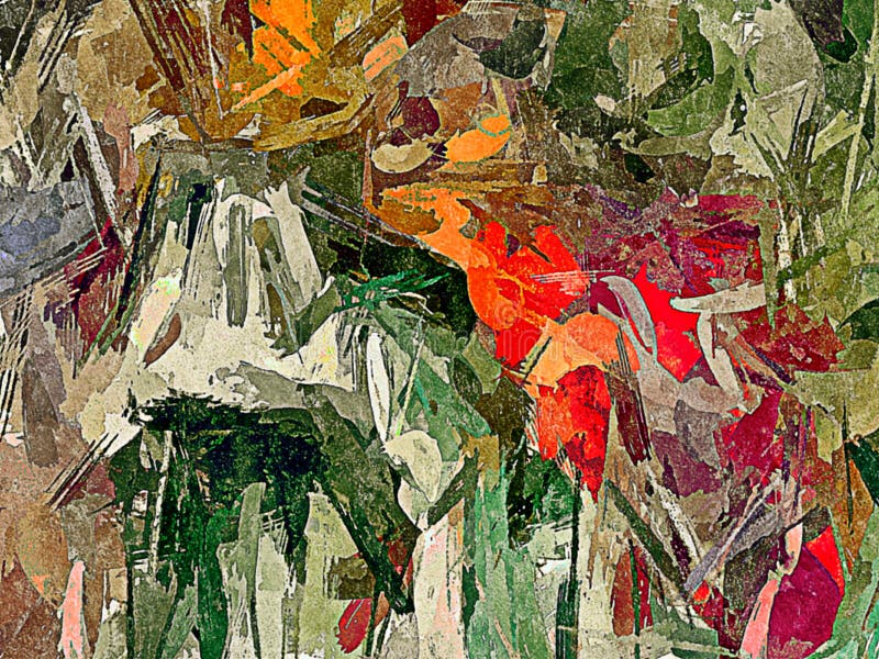 Abstract Psychedelic Background Computer Stylization of Oil Strokes of ...