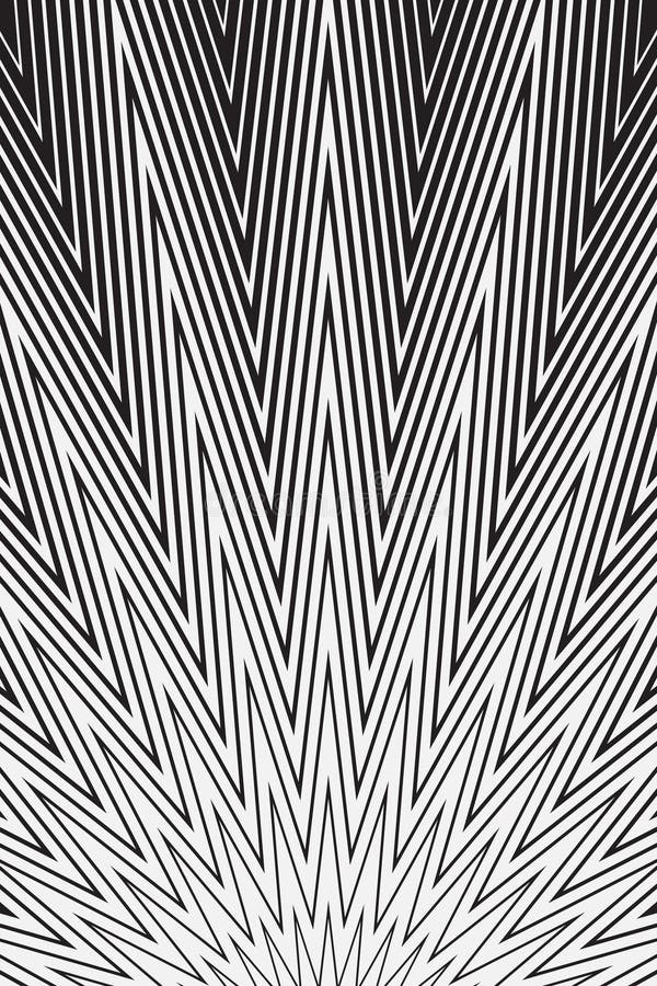 Abstract Psychedelic Background with Lines. Illusion of Sun and Radial ...