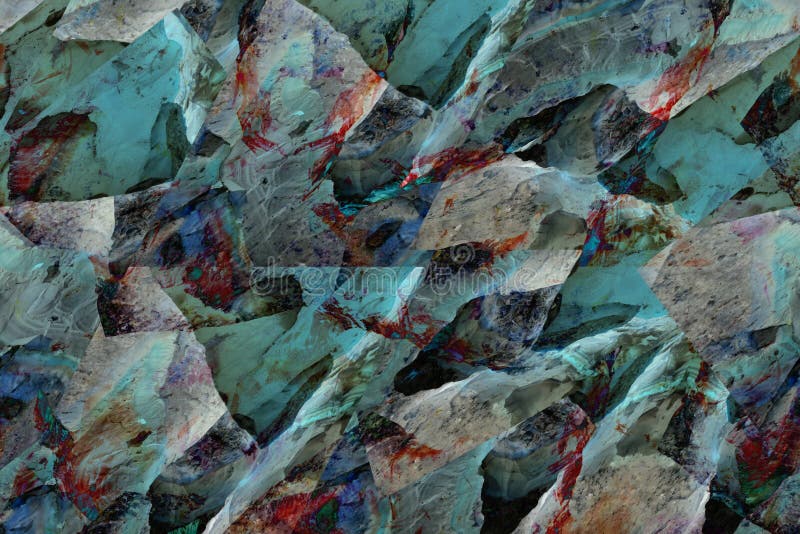 Fantasy Psychedelic Colorful Collage Stock Illustration - Illustration ...