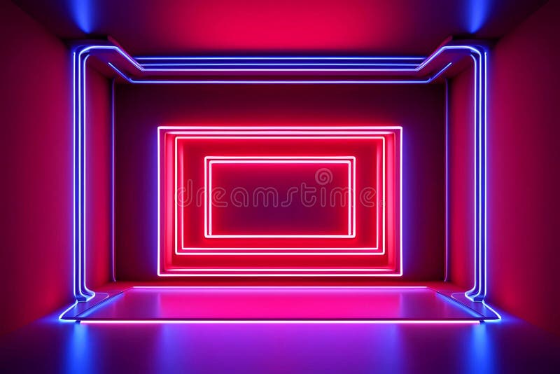 Abstract Psychedelic Background, Neon Lights, Virtual Reality ...