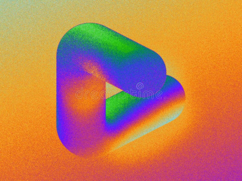 Abstract Psychedelic Background. Primitive Rounded Triangular Shape ...