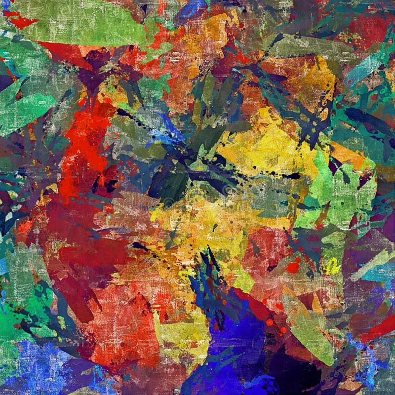 Abstract Psychedelic Background with the Texture of Applying ...