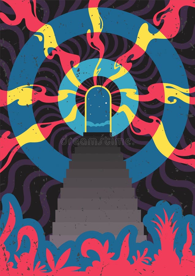 Abstract Psychedelic Background Vector Illustrations Stock Vector ...