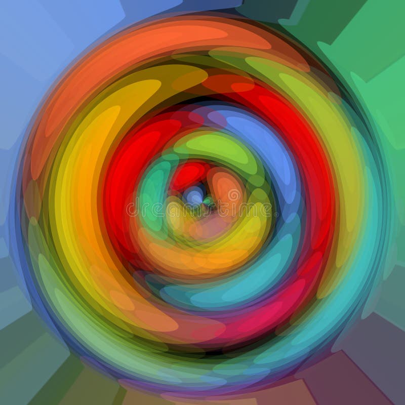 Abstract Psychedelic Circle Space Composed of Colorful Splashes Stock ...