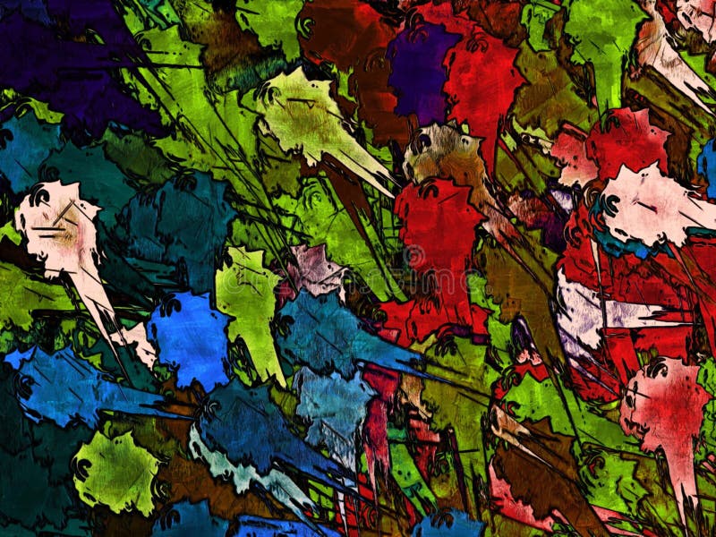 Abstract Psychedelic Grunge Background Graphic Stylization on a ...