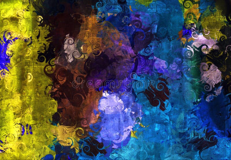 Abstract Psychedelic Grunge Background Graphic Stylization on a ...