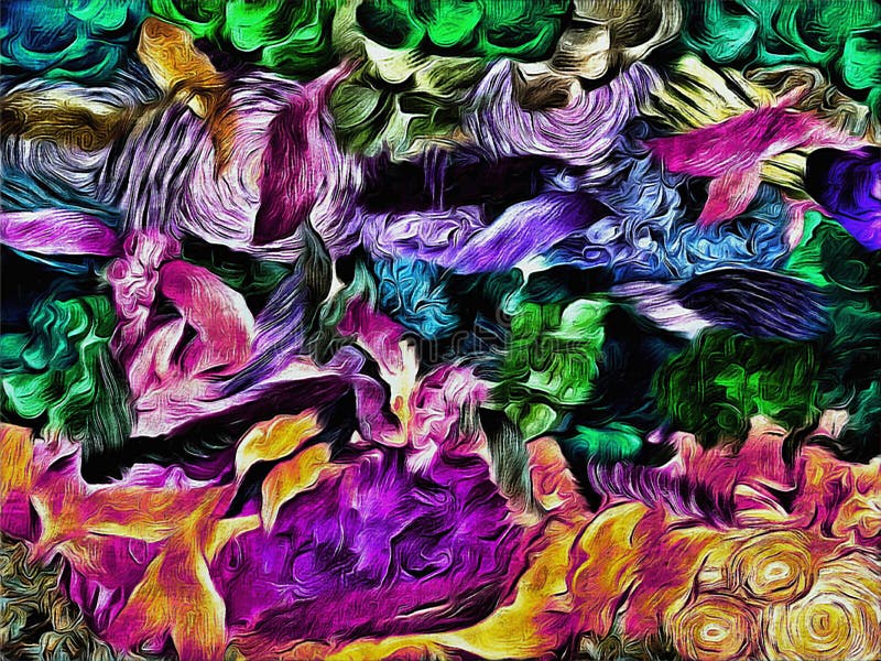 Abstract Psychedelic Grunge Background Graphic Stylization on a ...