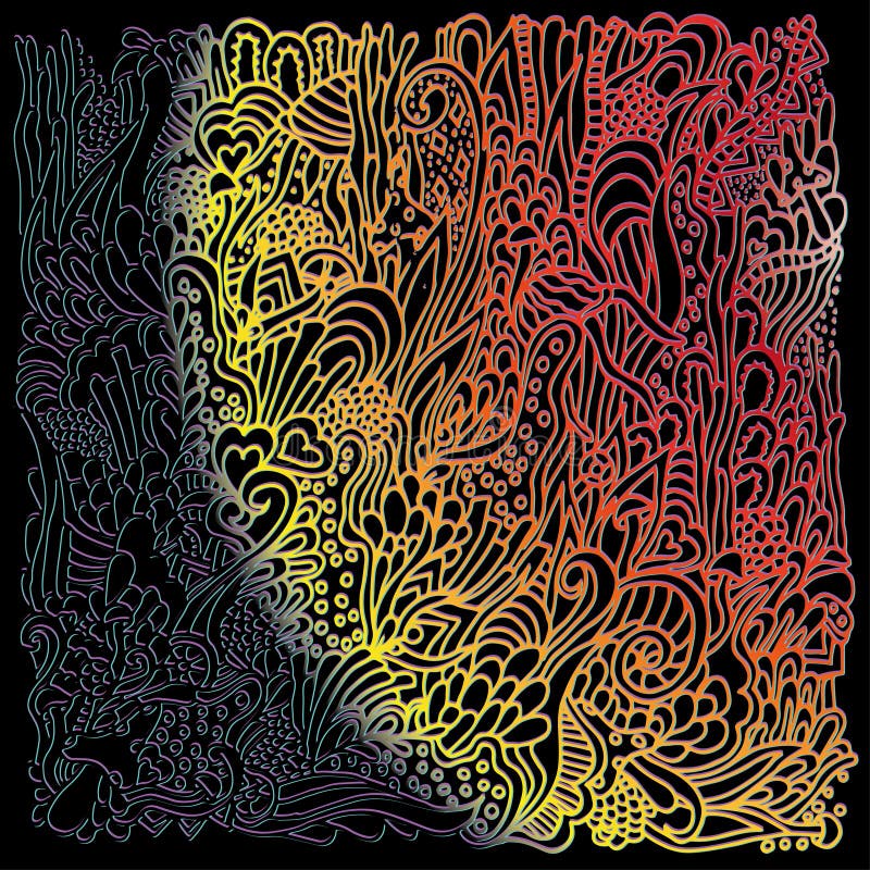 Abstract, Psychedelic Pattern. Stock Illustration - Illustration of ...