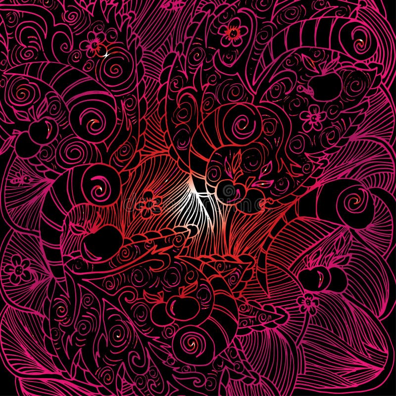 Abstract, Psychedelic Pattern. Stock Illustration - Illustration of ...