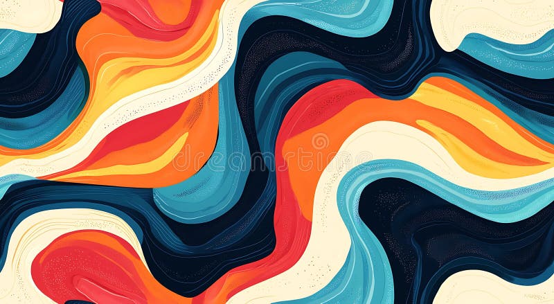 Abstract Psychedelic Pattern with Swirling Colors and Shapes Stock ...
