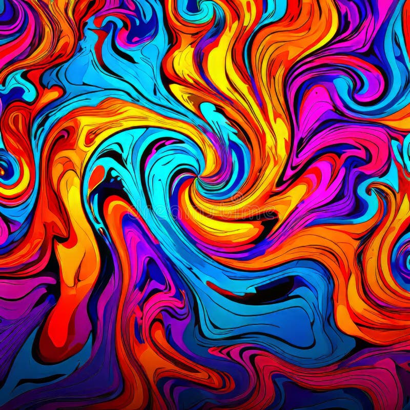 Abstract Psychedelic Pattern a Pattern of Swirling and Psychedl Stock ...