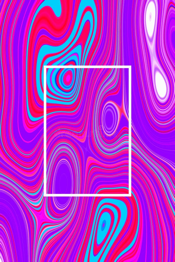 Abstract Psychedelic Poster Background and Hypnotic Design, Neon Purple ...