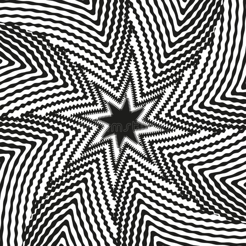 Abstract Psychedelic Star Optical Illusion Stock Vector - Illustration ...