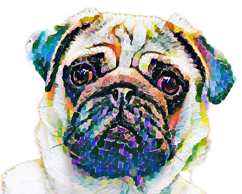 Abstract pug dog design stock illustration. Illustration of magazine ...