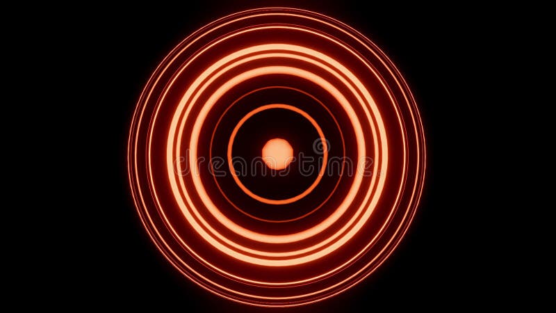 Abstract Pulsing Ring Motion Graphic Element for Background or Logo ...