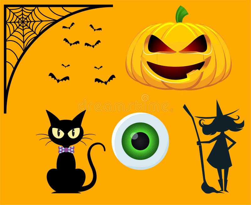 Abstract Pumpkin Objects Halloween Day 31 October Party Stock ...