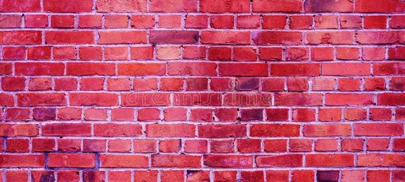 Abstract Punk Red Colored Painted Damaged Rustic Brick Wall Texture ...
