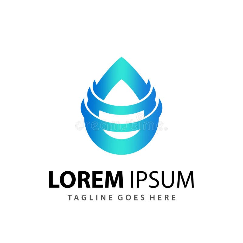 Abstract Pure Drops Logo Design Template Vector Premium Stock Vector ...