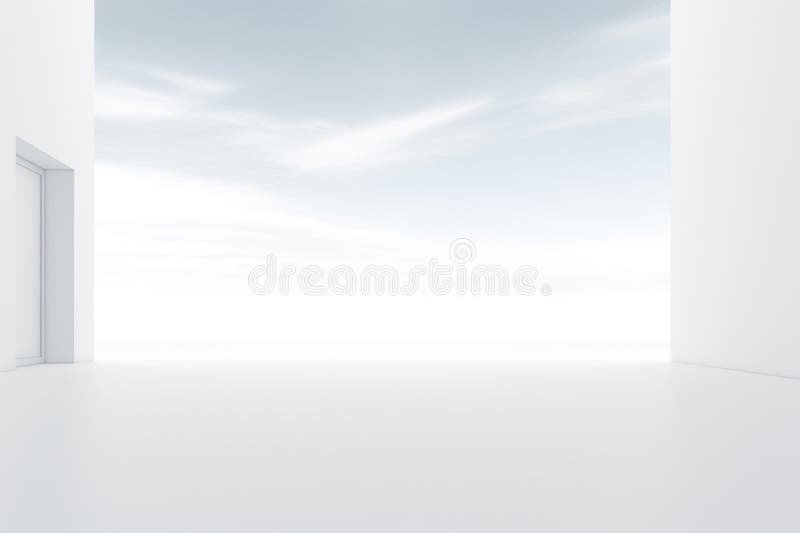 Abstract Pure White with Geometric Objects Background Illustration ...