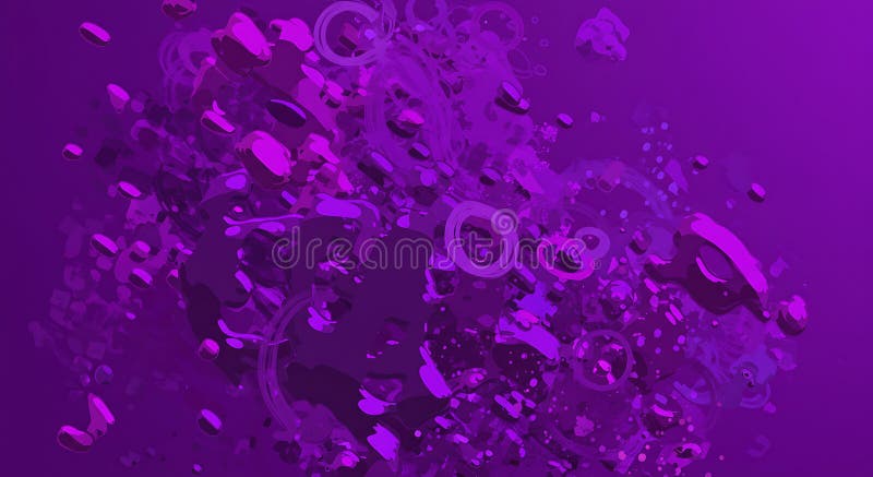 Abstract Purple Artwork Featuring an Array of Swirling, Overlapping ...