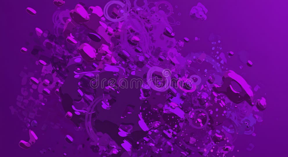 Abstract Purple Artwork Featuring an Array of Swirling, Overlapping ...