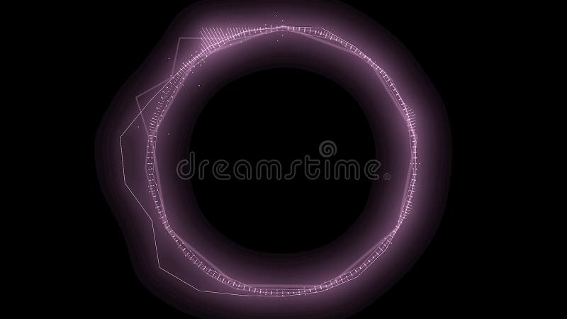 Abstract Purple Audio Spectrum Simulation Ring Equalizer on a Black ...