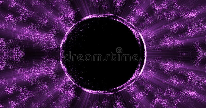 Abstract Purple Background from an Energy Blue Magic Ring of a Round ...