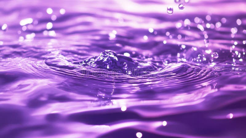 Abstract Purple Background with Flowing Water Textures Creating a ...