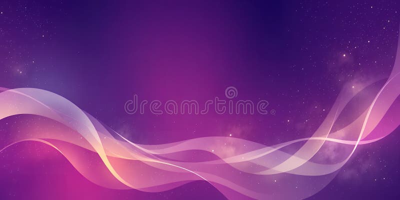 Abstract Purple Background with Flowing White Lines and Scattered Light ...