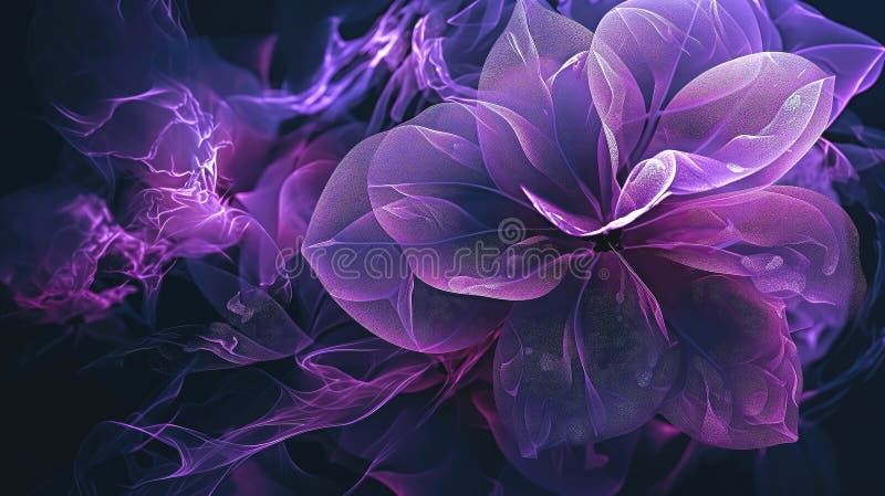 Abstract Purple Background, Gradient Transition, Generative AI. Stock ...
