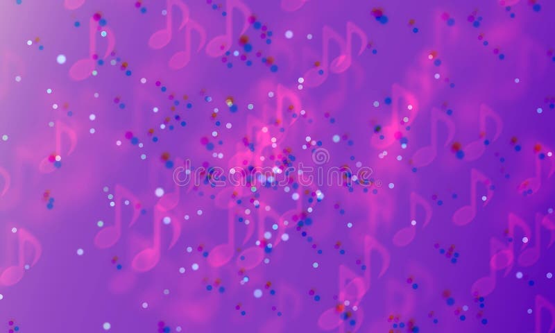 Purple Music Notes Background