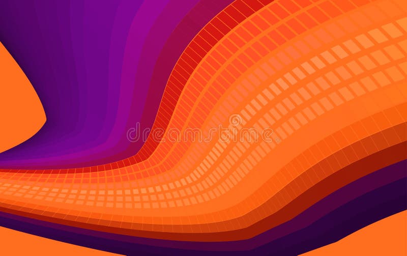 Abstract Purple Background with Red Orange Curved Dotted Line Stock ...