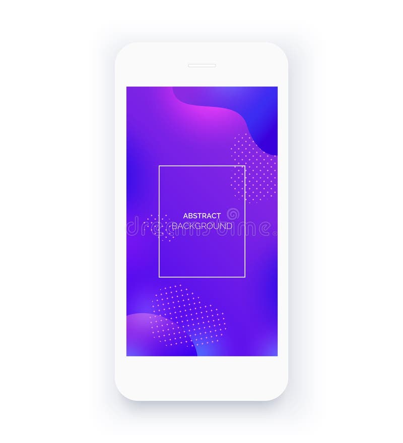 White Smartphone. Abstract Purple Background. Stock Vector ...