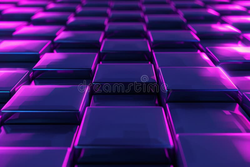 Abstract Purple and Black Grid Pattern with Glowing Light Effects ...