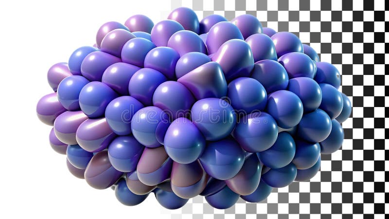 Abstract Purple Blue Cluster Spheres Bumpy Texture Grapes Molecule ...