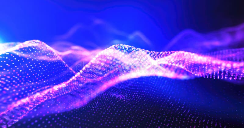 Abstract Purple and Blue Digital Wave Pattern, Creating a Vivid and ...