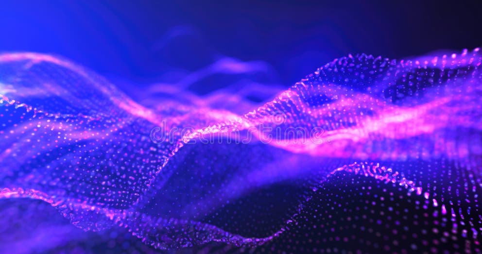 Abstract Purple and Blue Digital Wave Pattern, Creating a Vivid and ...