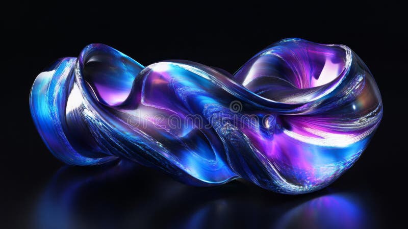Abstract Purple and Blue Fluid Wave Design Stock Illustration ...