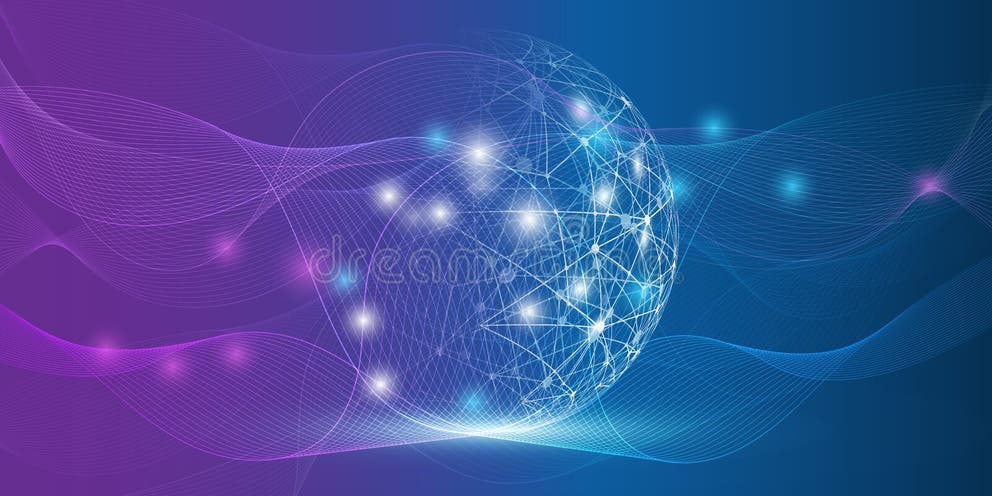 Abstract Purple and Blue Futuristic Modern Style Cloud Computing ...
