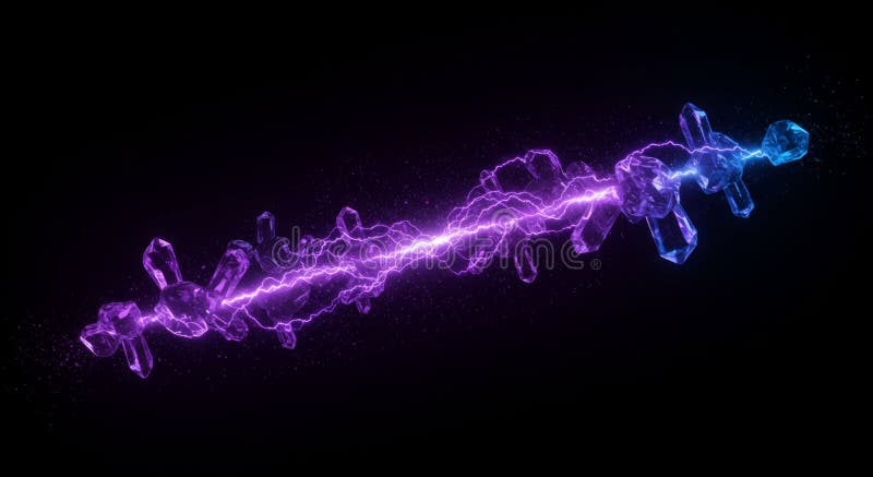 Abstract Purple and Blue Glowing Energy Wave Stock Illustration ...