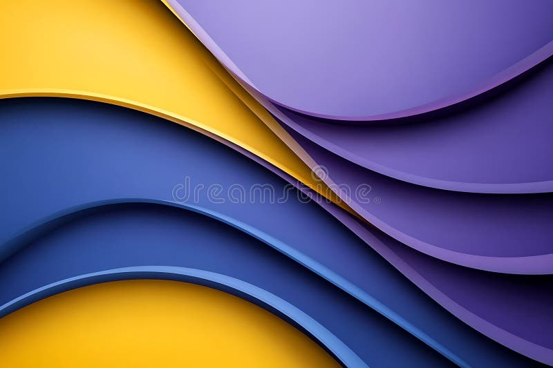 Abstract Purple, Blue, and Gold Wave Background Design for Modern ...
